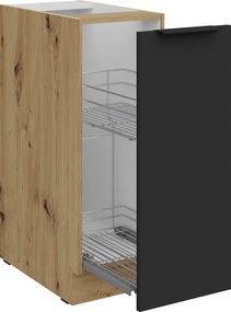 ARIA ac | dolní skříňka 30 D CARGO s výsuvnou drátěnou policí | 30 cm | artisan/černá