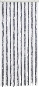 Závěs proti hmyzu šedý a bílý 90 x 220 cm Chenille 241224