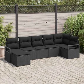 Set pohovek 7 ks Černá polyratan 3355142