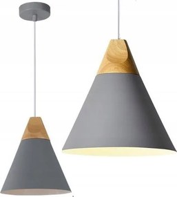 Závěsná Lampa Kov Dřevo Loft Scandi A Barvy