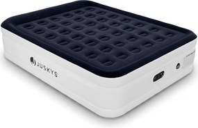 Juskys Nafukovací postel Sapri s elektrickou pumpou Barva: šedá / antracitová, Velikost: M