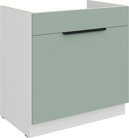 ARIA sb | dolní skříňka 80 ZL 1S dřezová | 80 cm | PREMIUM BOX | bílá/aquamarine