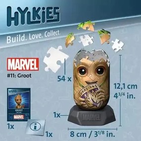 Ravensburger Hylkies: Marvel: Groot / 3D Puzzle / od 6 let