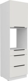 ARIA wh | vysoká skříňka 60 DPS-210 3S1F na vestavnou troubu | PREMIUM BOX | 60 cm | ANTI FINGERPRINT povrch | bílá