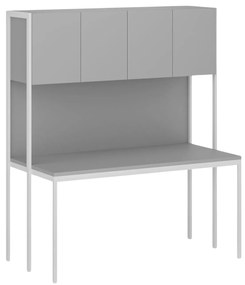 Sestava HOME OFFICE, bílá/šedá