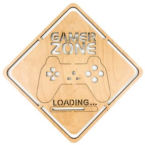 Dřevěná dekorace Gamer Zone