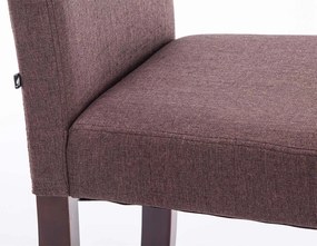 Sada 4 jídelních židlí Ina látka cappuccino – hnědá