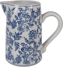 Porcelánový džbán s modrými květy Vintage Unique - 21*13*21 cm