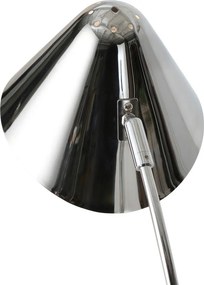 Ocelová stolní lampa s ohybatelnou konstrukcí v leskle stříbrné barvě (výška 40 cm) Nathan – Ellos Home