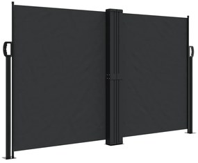 Zatahovací boční markýza černá 140 x 600 cm