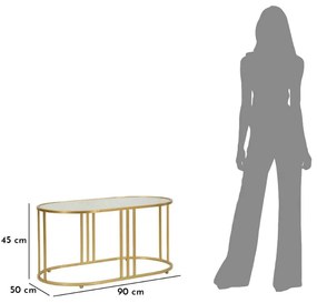 Designový konferenční stolek Baroness 90 cm zlatý