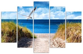 Gario Obraz na plátně Vítejte u moře - 5 dílný Rozměry: 100 x 70 cm