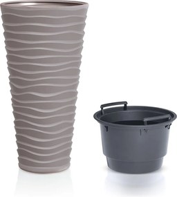 Květináč Long Sand s vložením mocca
