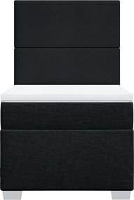 Box spring postel s matrací černá 90x190 cm textil 3290338