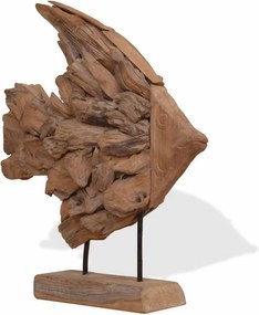 Socha ryby Teak 40x12x57 cm 244565