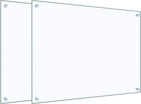 Kuchyňské panely 2 ks průhledné 80 x 60 cm tvrzené sklo 3315794