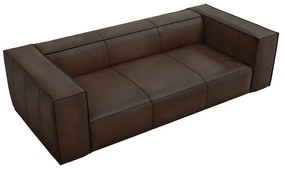 Tmavě hnědá kožená pohovka 227 cm Madame – Windsor &amp; Co Sofas