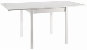 SIGNAL Jídelní stůl rozkládací - FLIP, 80/160x80, matná bílá