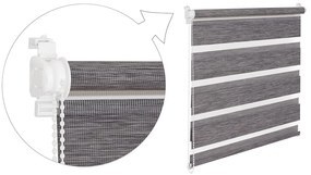 ZEBRA Shop Roleta DEN A NOC / PREMIUM / GRAFIT MELÍR / BH 70 Barva mechanizmu: bílá, Výška: 150, Šířka: 30