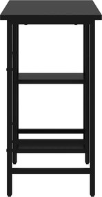 PC stůl černý 80 x 40 x 72 cm MDF a kov 20554