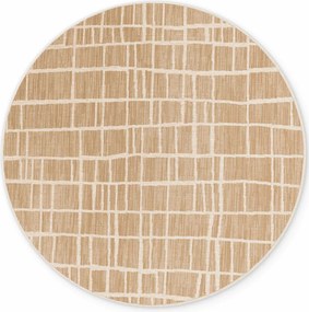 Ted Baker, Kusový koberec Ted Baker Haringey 106388 Natural White kruh, 200x200, béžová, chodba / předsíň