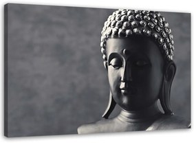 Obraz na plátně Buddha Šedé pozadí - 120x80 cm