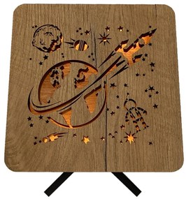 Li-Go "Vesmír" lampa 19x19cm provedení povrchu: dub světlý