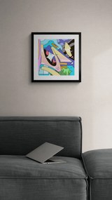 PAUSER | Mutant Syntax U Rám: Dubový, Velikost: 60 x 60 cm