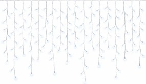 Easy Fix venkovní LED rampouchy, světelné, 300 × 90 cm, ledově bílá, 174 diod, bílý kabel, IP67, prodlužovací