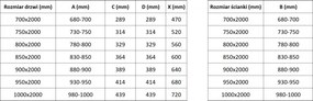Mexen Exo, boční skleněná stěna ke sprchovému koutu EXO 100x200 cm, 6mm čiré sklo, zlatý profil, 810-100-000-50-00