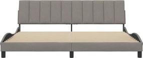 Rám postele bez matrace Hanko taupe 200 x 200 cm textil 3310416