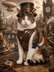 Steampunk & Industriální portrét mazlíčka z fotky | Srdcem darované