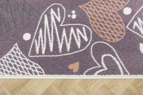 Dětský koberec Lima 9392A šeříkový / růžový