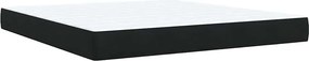 Box spring postel s matrací černá 180x200 cm samet 3287820