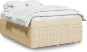 Box spring postel s matrací krémová 140x200 cm textil 3285579