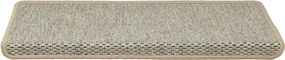 Samolepící nášlapy na schody vzhled sisal 15ks 65x21x4cm zelené 326887