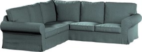 Potah na pohovku IKEA  Ektorp rohová barva modrá látka pletený vzor