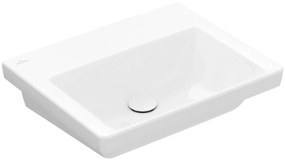 Villeroy & Boch Subway 3.0 - Umyvadlo 55x44 cm, bez přepadu, bez otvoru pro baterii, alpská bílá 4A705801