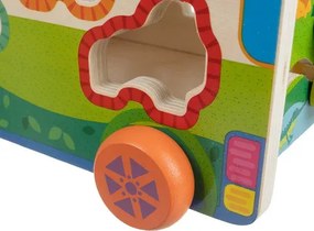 Dřevěné autíčko – Montessori třidič tvarů