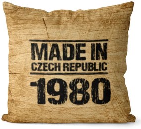 Polštář Made In + rok (Velikost: 40 x 40 cm, rok: 1980)