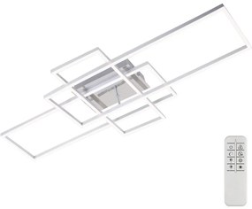 Brilo - LED Stmívatelný přisazený lustr FRAME LED/51W/230V chrom + DO
