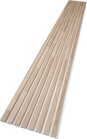 Lamelový SLAT panel masiv dub Masolo 35-15 bílý nosič rozměr 2500x400