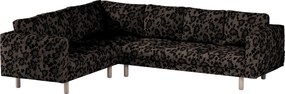 Potah na pohovku IKEA Norsborg rohová 5-místná barva hnědá látka pletený vzor, vzorované