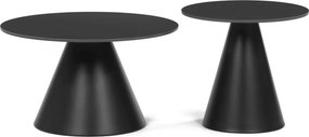Konferenční stolek 70x70x41cm CT-F4118 BK, keramika, mramor