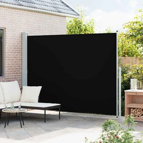 Zatahovací boční markýza 220 x 314 cm černá 313423