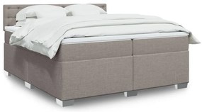 Box spring postel s matrací taupe 200x200 cm textil 3288313