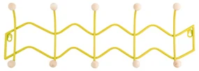 Žlutý kovový nástěnný věšák 61 cm Zig Zag – PT LIVING