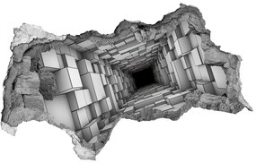 Wallmuralia Díra 3D fototapeta nálepka Tunel krychle 95x73 cm