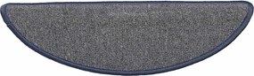 Schodové rohože 30 ks 56 x 17 x 3 cm světle šedé a modré, půlkulaté 3365748