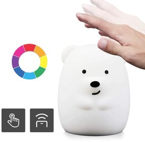 Dětská stolní LED lampa Bear bílá